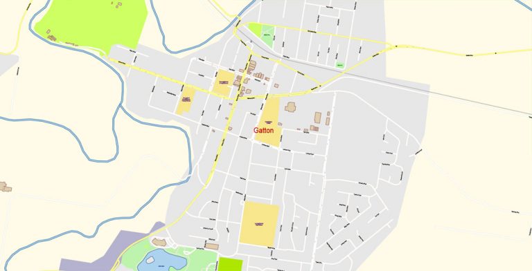 Toowoomba Queensland Australia PDF Map Vector Exact City Plan High ...
