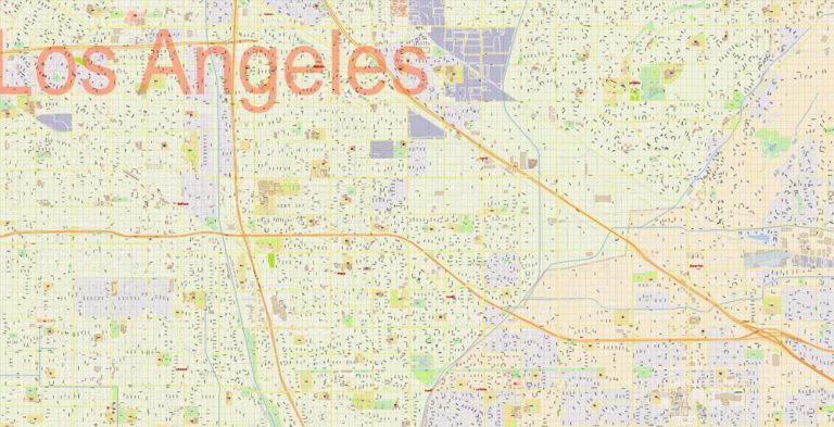 Orange County California US Map Vector Exact City Plan High Detailed ...