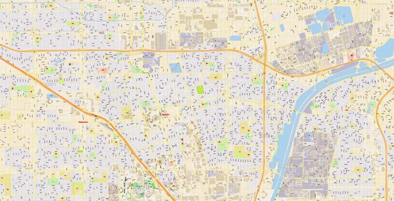 Orange County California US PDF Map Vector Exact City Plan High ...