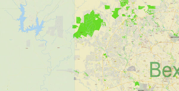 Bexar County San Antonio Texas US Map Vector Exact area Plan High ...