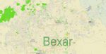 Bexar County San Antonio Texas US Map Vector Exact area Plan High ...