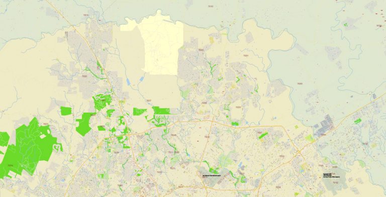 Bexar County San Antonio Texas US Map Vector Exact area Plan High ...