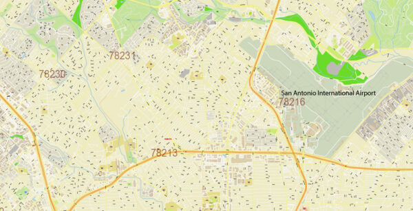 Bexar County San Antonio Texas US Map Vector Exact area Plan High ...