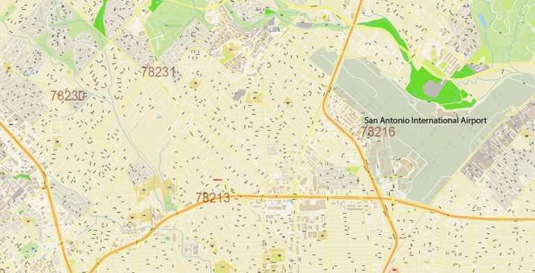 Bexar County San Antonio Texas US Map Vector Exact area Plan High ...