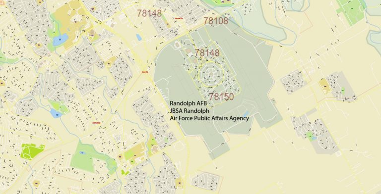 Bexar County San Antonio Texas US Map Vector Exact area Plan High ...