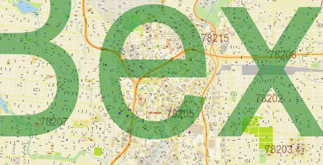Bexar County San Antonio Texas US PDF Map Vector Exact area Plan High ...