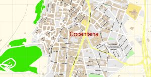 Alcoi Alcoy Alicante Spain Map Vector Exact City Plan High Detailed ...