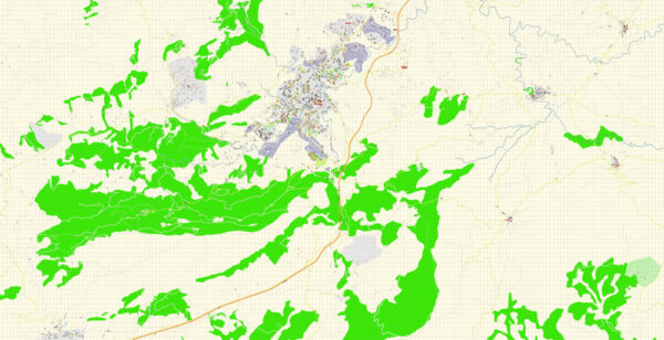 Alcoi Alcoy Alicante Spain Map Vector Exact City Plan High Detailed ...