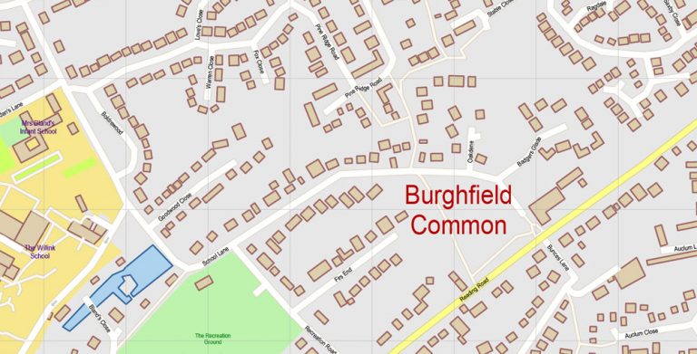 Berkshire UK England PDF Map Vector Exact City Plan detailed Street Map ...