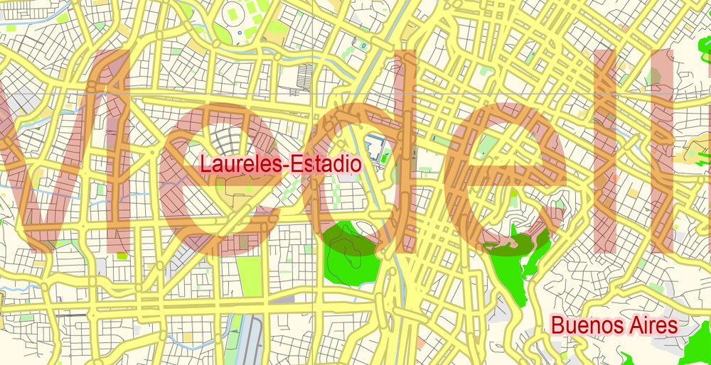 Medellin Colombia Vector Map FREE Download Adobe Illustrator, PDF, SVG ...