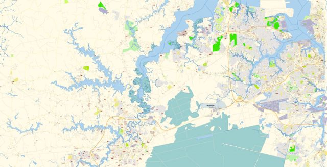 Suffolk Virginia US Map Vector Exact City Plan High Detailed Street Map ...