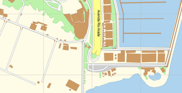 Portimao Portugal DWG DXF Map Vector Exact City Plan High Detailed ...