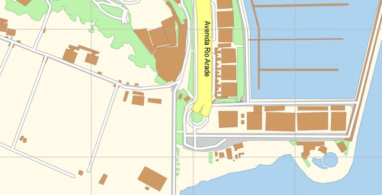 Portimao Portugal DWG DXF Map Vector Exact City Plan High Detailed ...