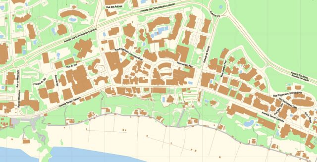 Portimao Portugal DWG DXF Map Vector Exact City Plan High Detailed ...