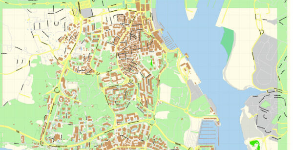 Portimao Portugal DWG DXF Map Vector Exact City Plan High Detailed ...