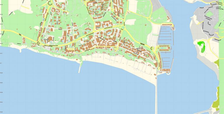 Portimao Portugal DWG DXF Map Vector Exact City Plan High Detailed ...