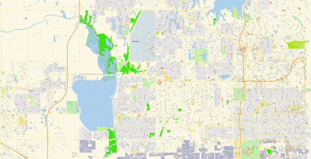 Bethany Oklahoma US Map Vector Exact Plan High Detailed Road Admin Map ...