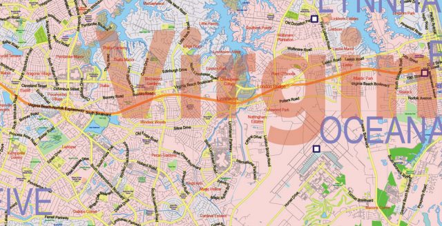 Virginia State US Map Vector Exact State Plan High Detailed Road Map ...