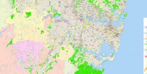 Sydney Australia Vector Map Exact City Plan High Detailed Street Map ...