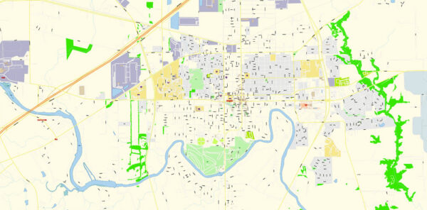 New Braunfels Texas US PDF Map Vector Exact City Plan High Detailed ...