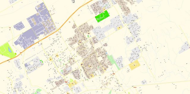 New Braunfels Texas US Map Vector Exact City Plan High Detailed Street ...