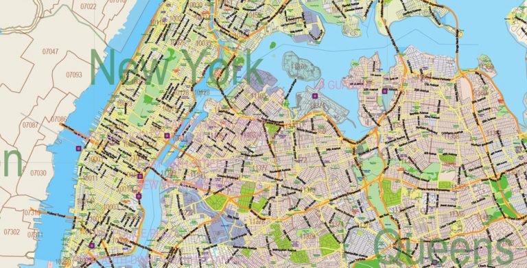 New York State US Map Vector AutoCAD: Exact State Plan High Detailed ...