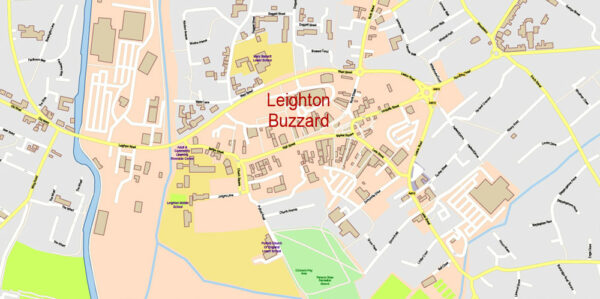 Bedfordshire UK England PDF Map Vector Exact Admin City Plan High ...