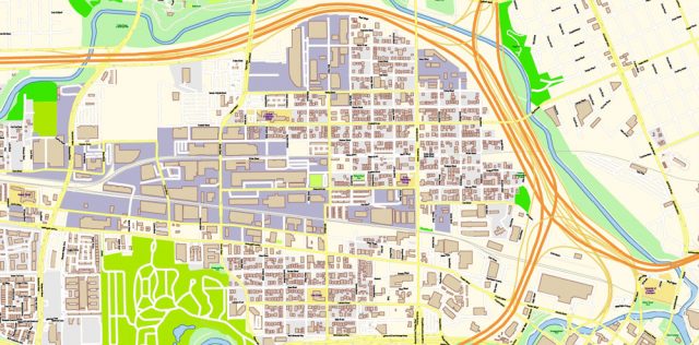 Houston Texas US Map Vector Exact City Plan High Detailed Street Map ...