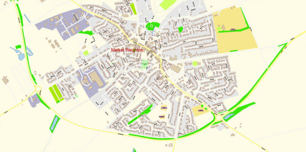 Hull UK England Map Vector Exact City Plan High Detailed Street Map ...