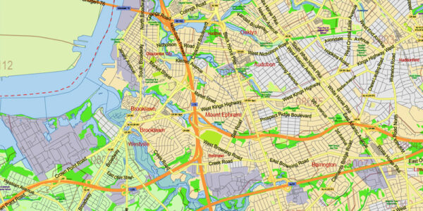 _New Jersey State US Map Vector Exact State Plan High Detailed Road Map ...