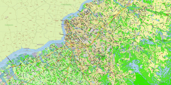 _New Jersey State US Map Vector Exact State Plan High Detailed Road Map ...