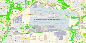 Columbus Ohio US PDF Map Vector Exact City Plan High Detailed Street ...