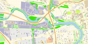 Columbus Ohio US PDF Map Vector Exact City Plan High Detailed Street ...