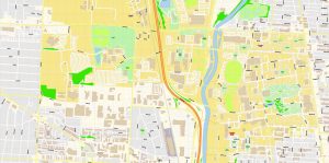 Columbus Ohio US PDF Map Vector Exact City Plan High Detailed Street ...