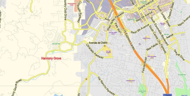 Vista California US Map Vector Exact City Plan Low Detailed Street Map ...