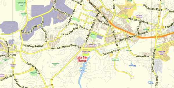 Vista California US Map Vector Exact City Plan Low Detailed Street Map ...