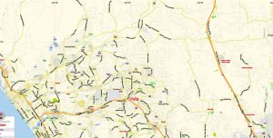Vista California US Map Vector Exact City Plan Low Detailed Street Map ...