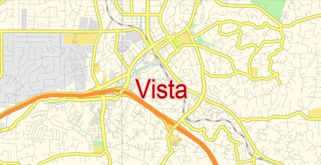 Vista California Map Vector Free Editable Layered Adobe Illustrator ...