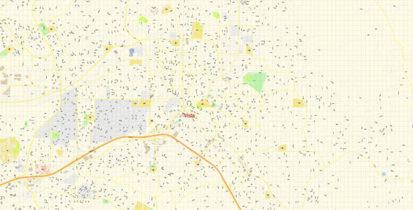 Vista California US Map Vector Exact City Plan High Detailed Street Map ...