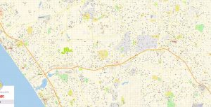 Vista California US PDF Map Vector Exact City Plan High Detailed Street ...