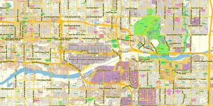 Phoenix Arizona US Map Vector Exact City Plan Low Detailed Street Map ...