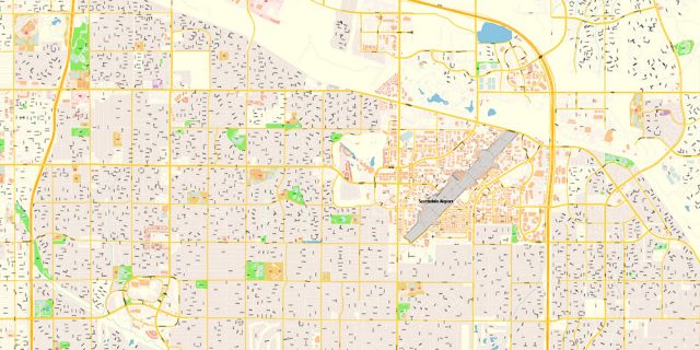 Phoenix Arizona US Map Vector Exact City Plan High Detailed Street Map ...