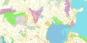 Portland Maine US Map Vector Exact City Plan High Detailed Street Map ...