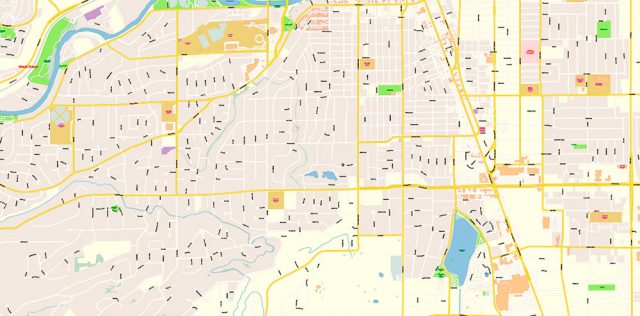 Reno Nevada US Map Vector Exact City Plan High Detailed Street Map ...