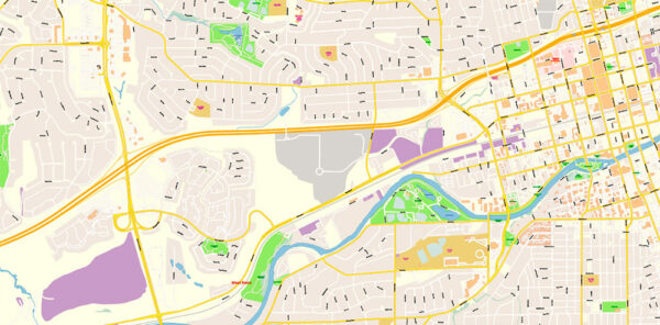 Reno Nevada US Map Vector Exact City Plan High Detailed Street Map ...