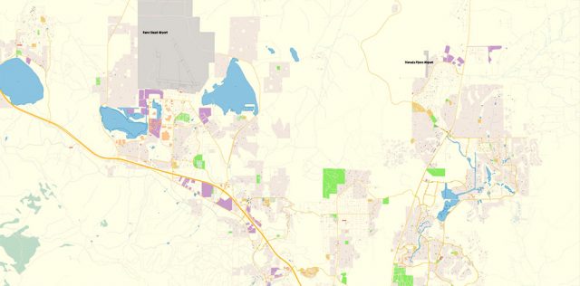 Reno Nevada US Map Vector Exact City Plan High Detailed Street Map ...