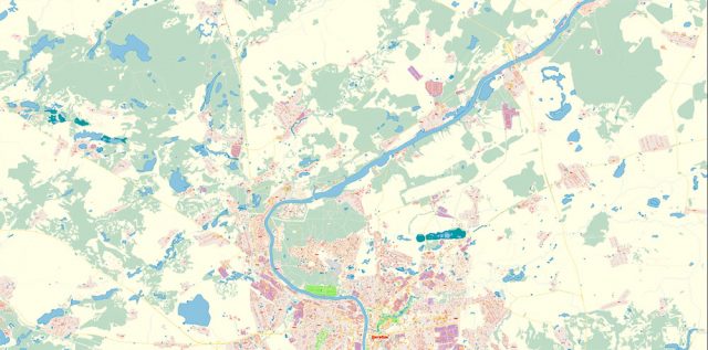 Vitebsk Belarus Map Vector Exact City Plan High Detailed Street Map ...