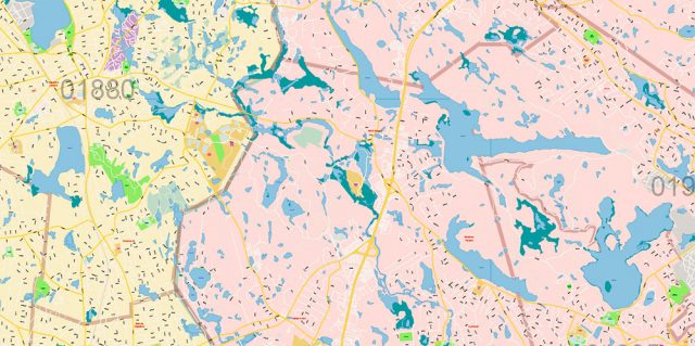 Boston Massachusetts US Map Vector Exact City Plan High Detailed Street ...