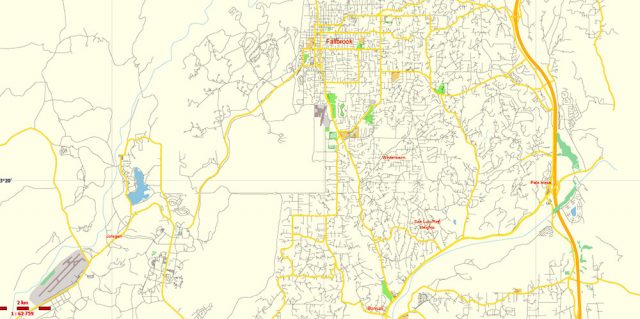 Fallbrook California US Map Vector Free Editable Layered Adobe ...