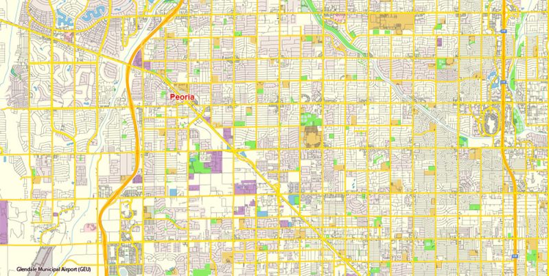 Phoenix Arizona US Map Vector Free Editable Layered Adobe Illustrator ...